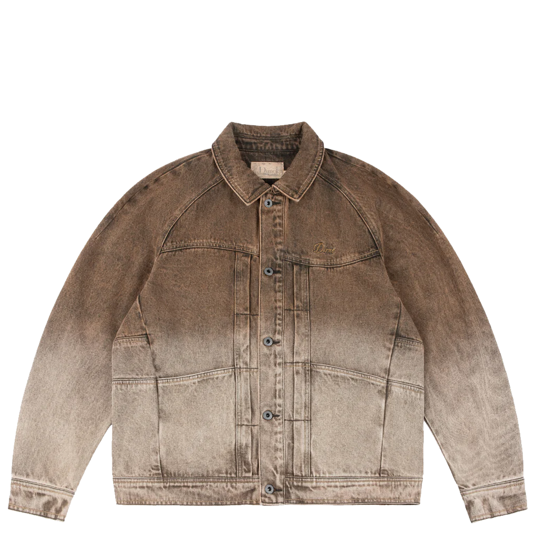 DENIM JACKET DIPPED SANDBLASTED BROWN – NRML