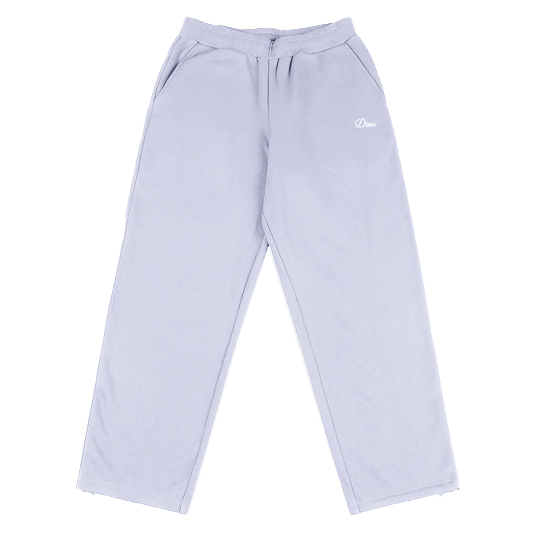 CURSIVE SMALL LOGO SWEATPANTS GRAY LAVENDER – NRML