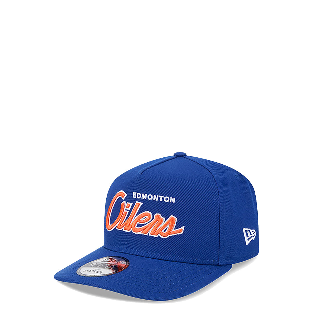 EDMONTON OILERS SCRIPT 9FIFTY A-FRAME SNAPBACK – NRML