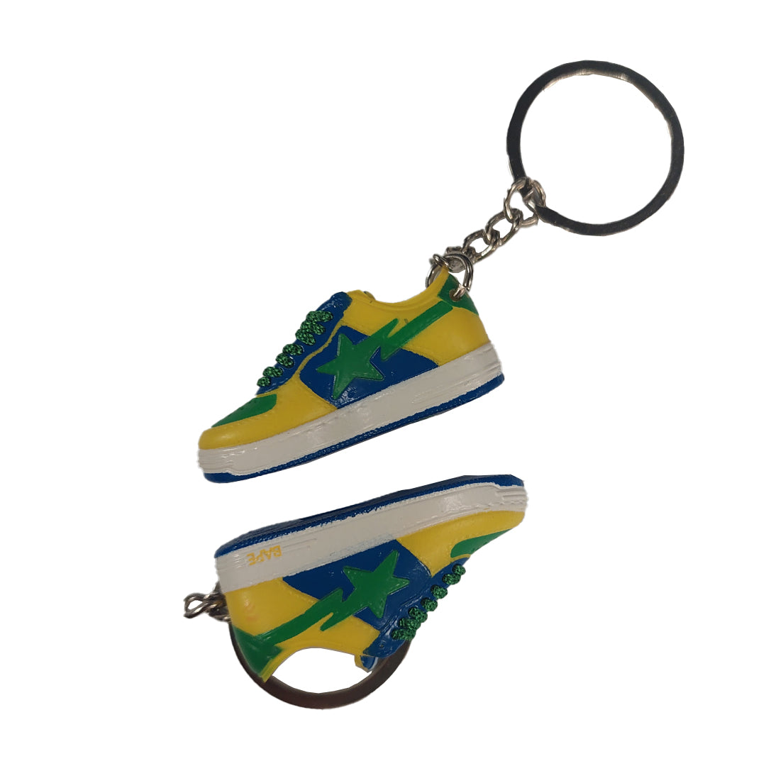 BAPESTA YELLOW/GREEN SNEAKER KEYCHAIN – NRML